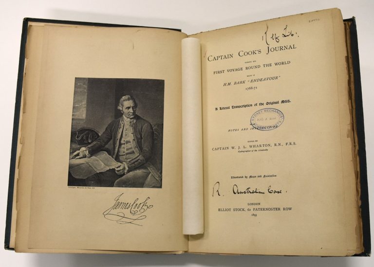 14. Captain Cook’s journal of his first voyage around the world, a ...
