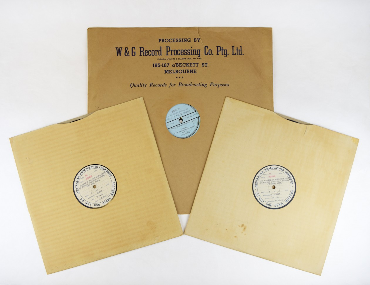 22. Gramophone discs – John Curtin’s speeches, 1938 – 1944. – 50 ...